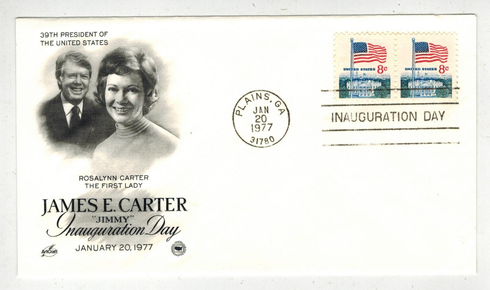 Jimmy & Rosalynn Carter President 1977 Inauguration DAY Photos Cachet ...