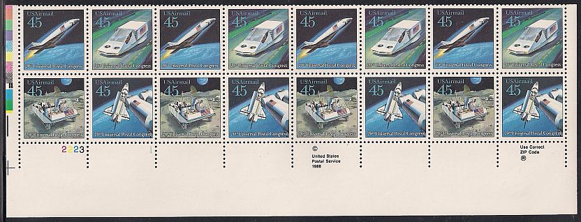 US C126a MNH - Strip of 16 - Future Mail Delivery | United States, Air ...