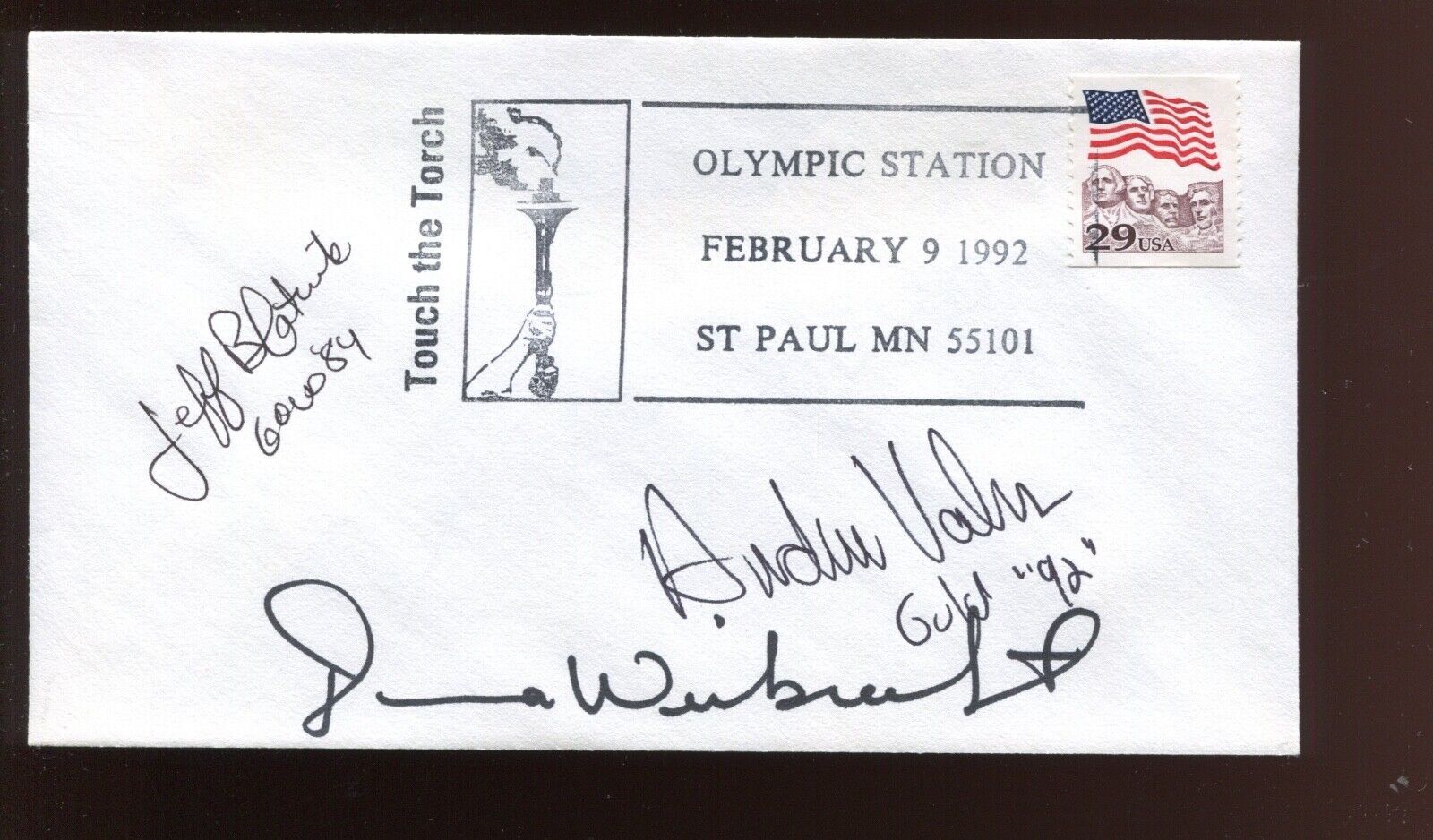 Jeff Blatnick & Donna Weinbrecht & Andrew Valmon Olympians Signed Cover ...