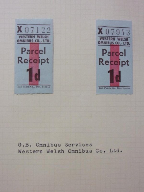 Collection of Omnibus Parcel Labels on Five Pages | Great Britain ...