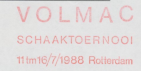 Meter cut Netherlands 1988 Chess Tournament Rotterdam - Volmac | Europe ...