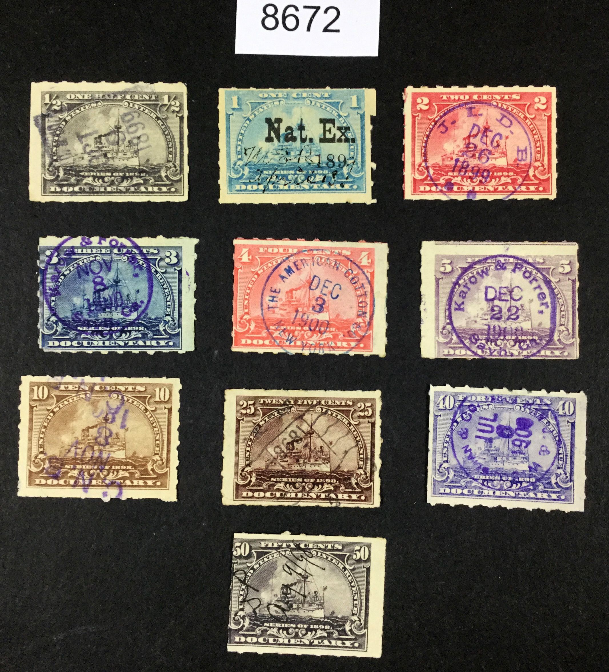 US Stamps #R162/R171 Used LOT #8672 | United States, Revenues Stamp ...