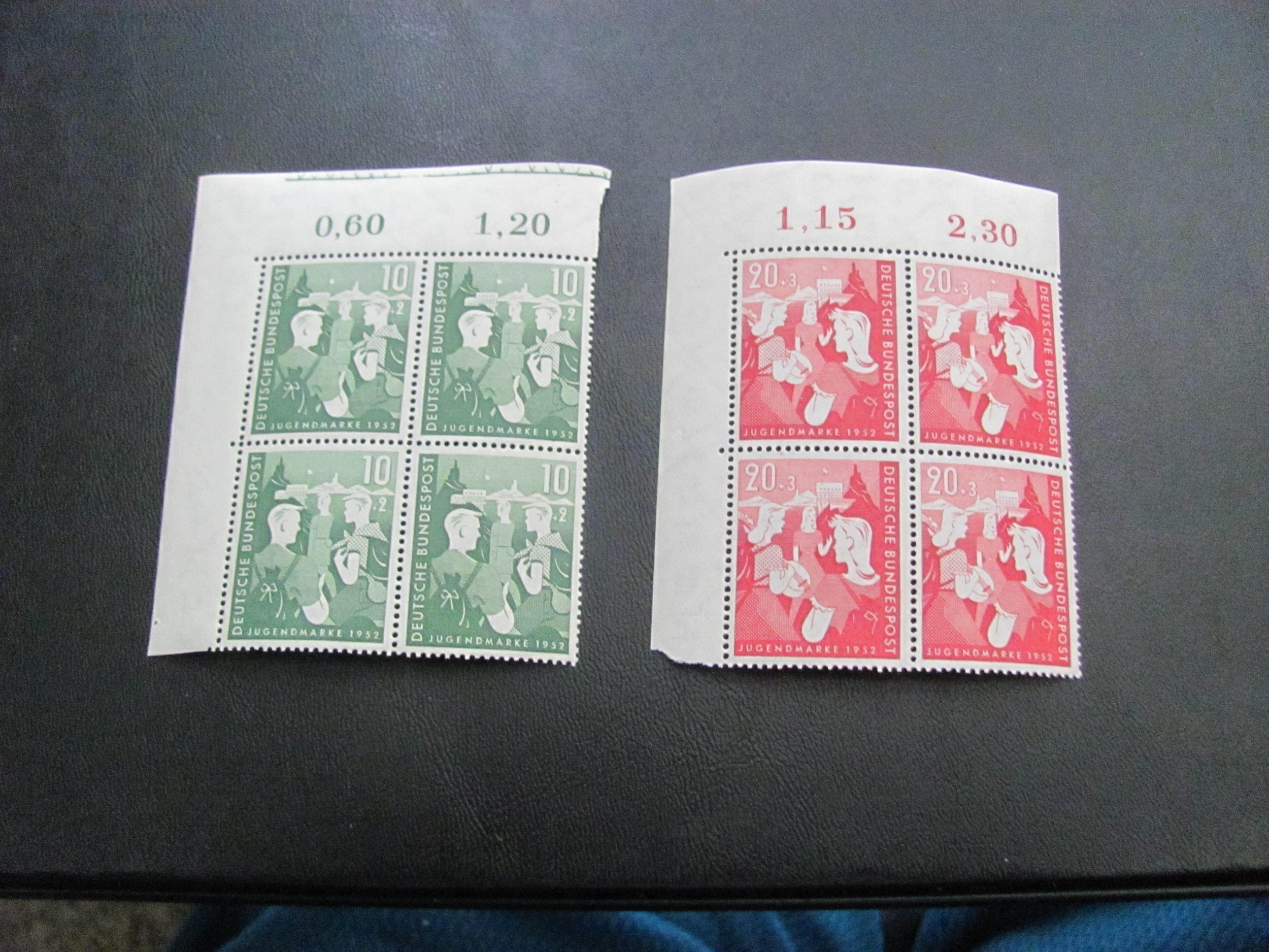 Germany 1952 MNH SC B325-6 Youth Plate Block (114) | Europe - Germany ...