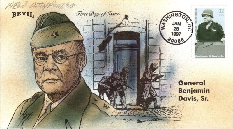 #3121 Gen. Benjamin O. Davis Sr. Artist Proof Bevil FDC | United States ...