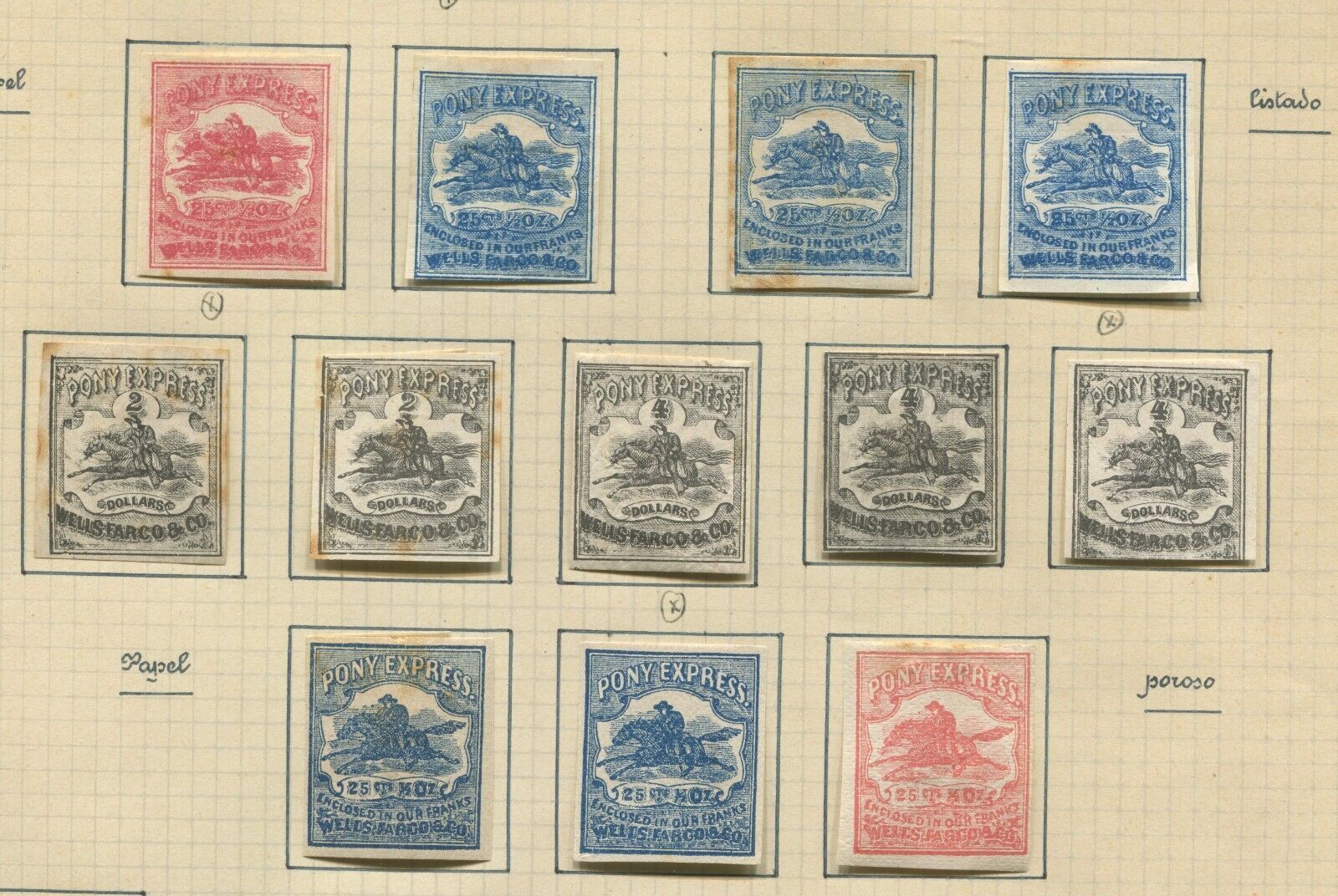 115+ Wells, Fargo and CO. Reference LOT With Many Better Forgery Stamps ...