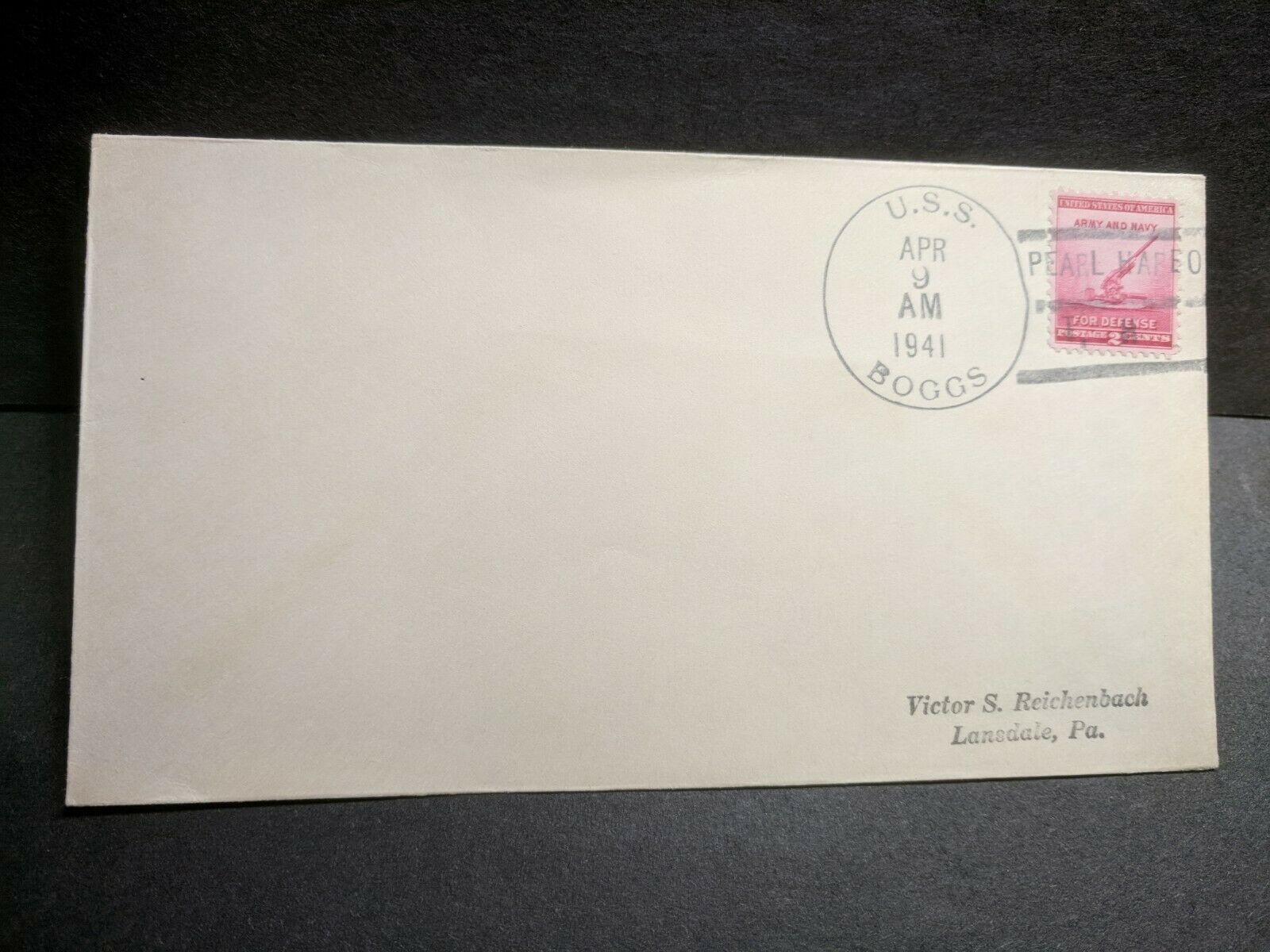 USS Boggs Dd-136 Naval Cover 1941 Pearl Harbor, Oahu, Hawaii | United ...