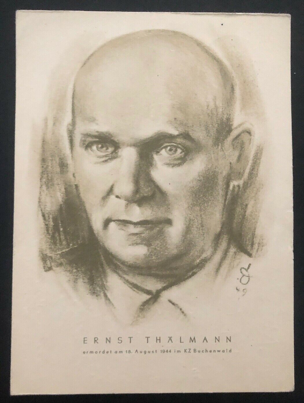 1960 Leipzig DDR East Germany Picture Postcard cover Ernst Thalmann ...