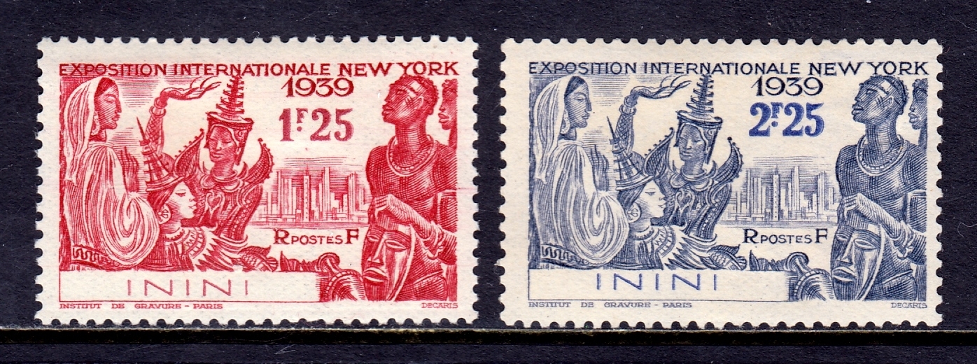 Inini - Scott #42-43 - MH - See description - SCV $7.50 | Europe ...