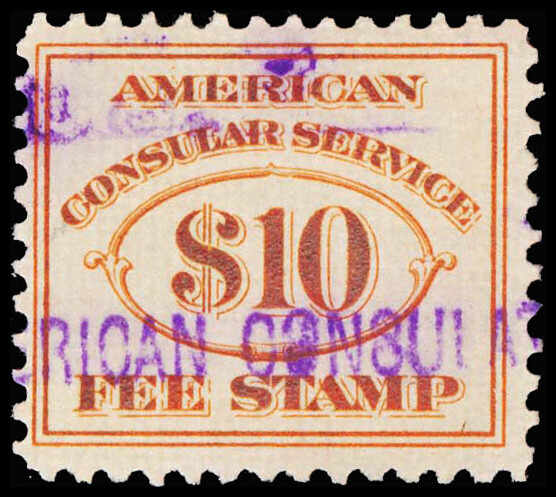 U.S. REV. CON. SER. FEE RK7 Used (ID # 109577) | United States ...