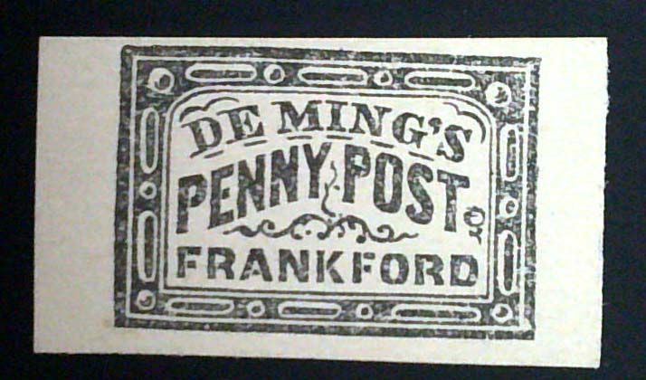 Scott#58L Local - L129 Design - Forgery C - Deming's Penny Post, Frankf ...