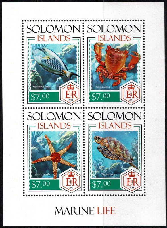 Solomon Islands 2013 Marine Life Minisheet MNH | Australia & Oceania - Solomon Islands, General ...