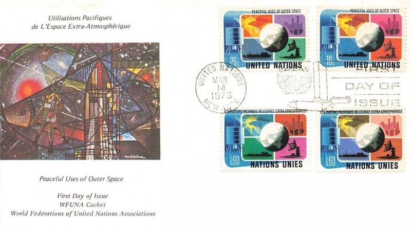 UN #256/7 Peaceful Uses of Outer Space - NY & Geneva Combo | Worldwide ...