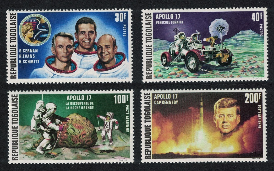 Togo 'Apollo 17' Moon Flight Space John Kennedy 4v 1973 MNH | Africa ...