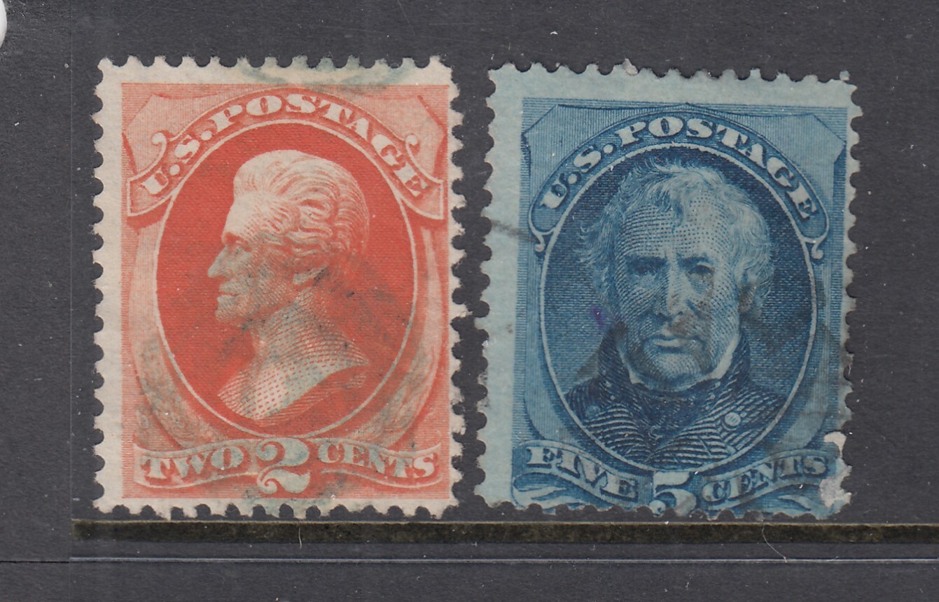 US #178-179 HARD PAPER - Great stamps showing correct paper variety ...