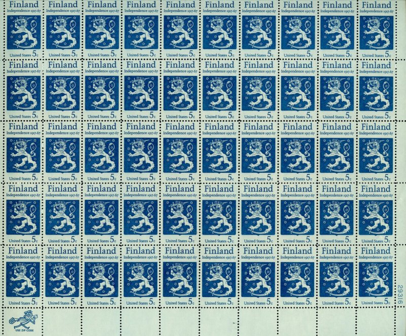 United States Scott #1334 Finland Sheet(50) Mint Never Hinged | United ...