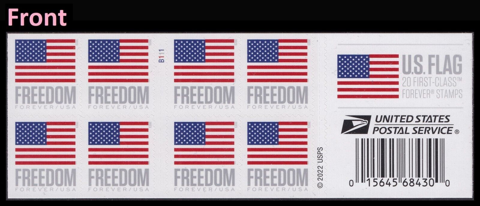 US 5791a Flag Freedom forever booklet BCA B111 (20 stamps) MNH 2023 ...