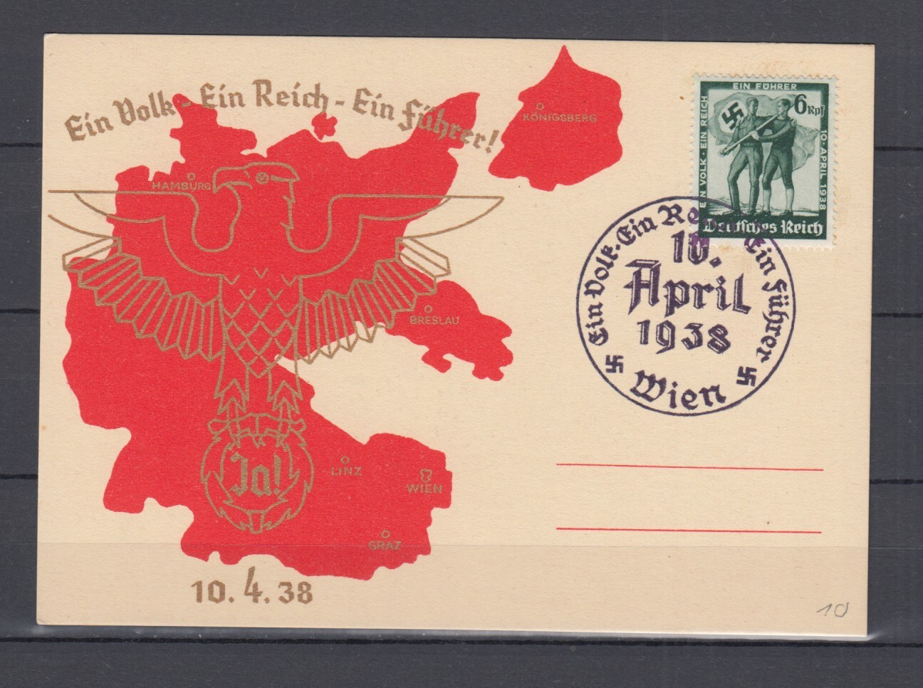 Third Reich Propaganda Postcard 1938 | Europe - Germany & Colonies ...