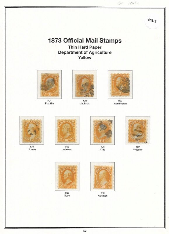 U.S. Official Lot: Agriculture Dept, Sc # O1 - O9, MH & Used (50812 ...