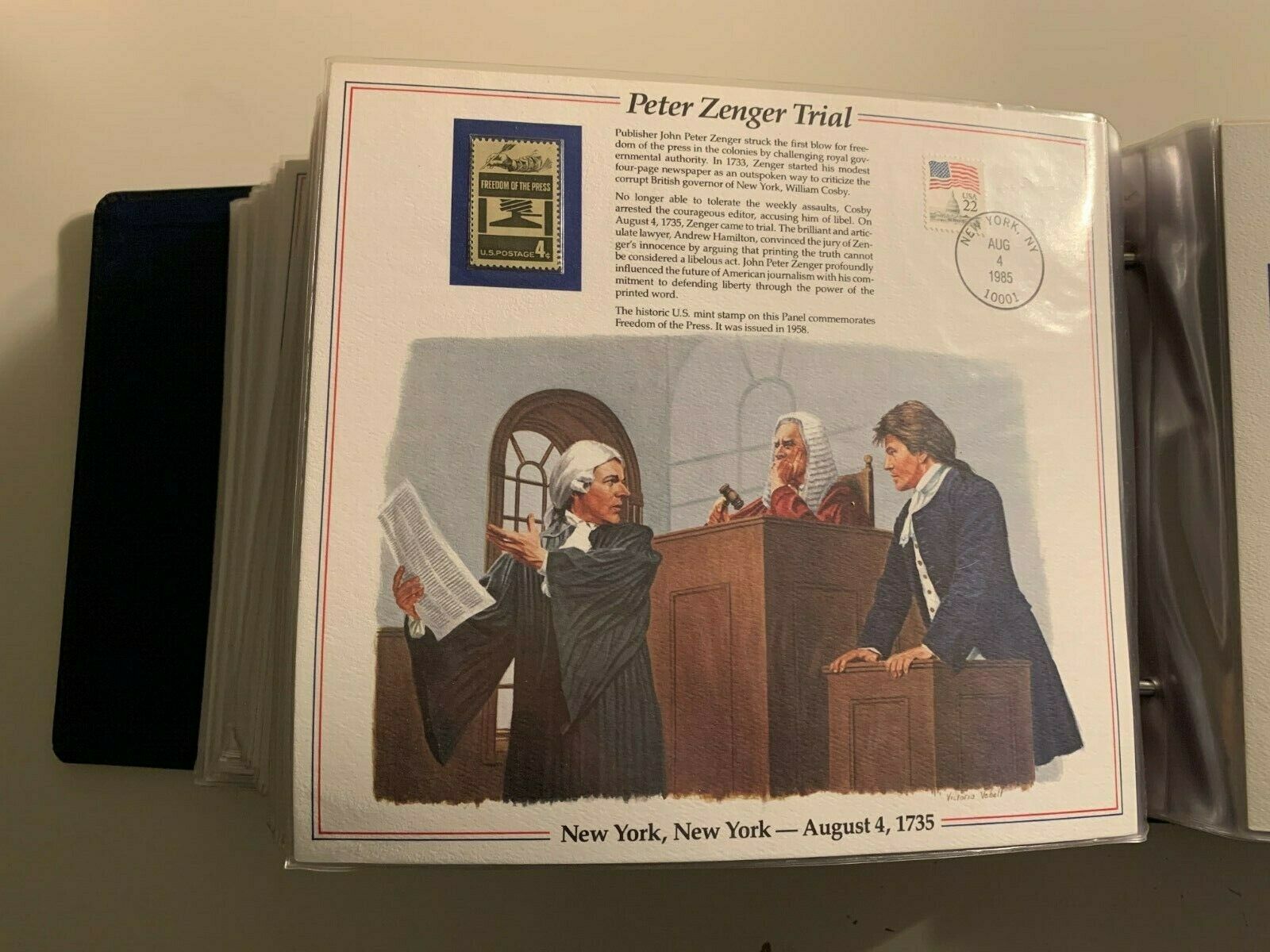 the history of American stamp panel: Peter Zenger trial | United States ...