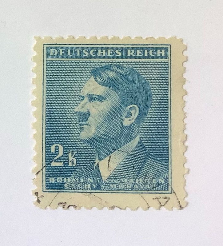 Bohemia & Moravia 1942 Scott 72 used - 2k, Adolf Hitler , portrait ...