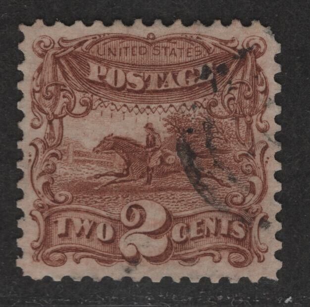US Sc#124 used F-VF reissue, reperfed at right, Cv. $750 | United ...