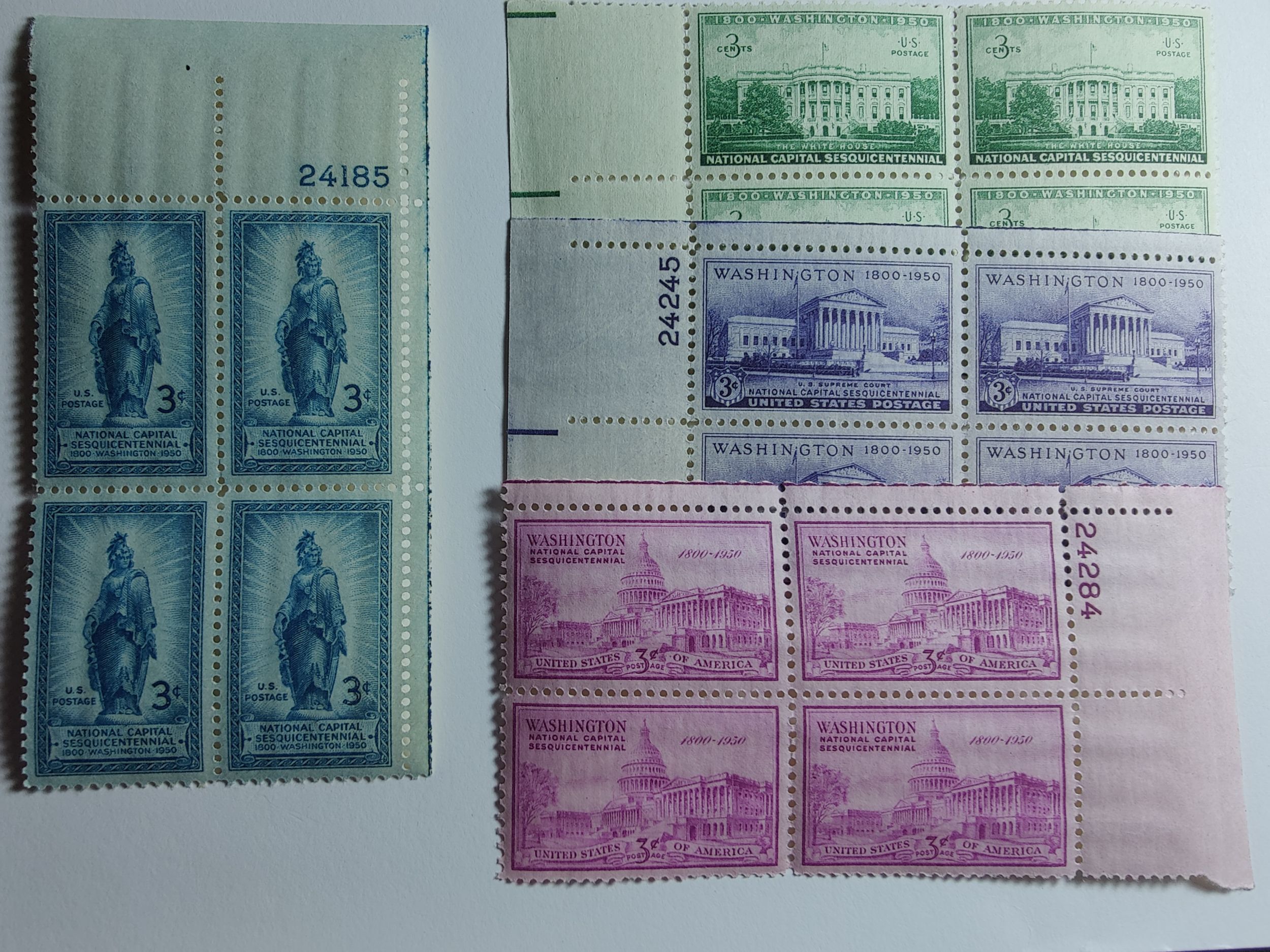 Scott #989-992 Plate Blocks National Capital Full SET Mint Never Hinged ...