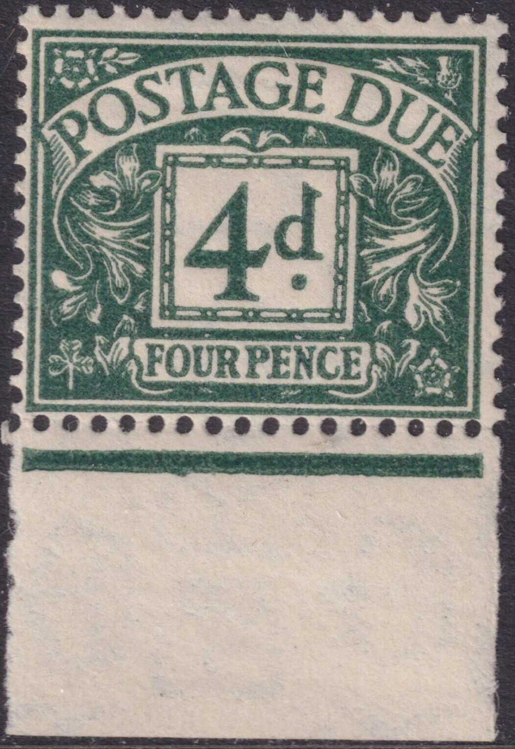 Sc# J22 GB Great Britain 4 pence 1936-37 postage due MMH Wmk 250 CV $21 ...