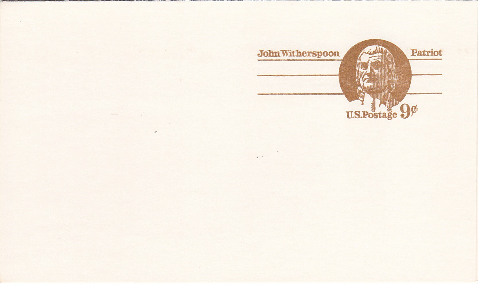 United States # UY26 John Witherspoon with Attached Reply Card. Mint NH ...