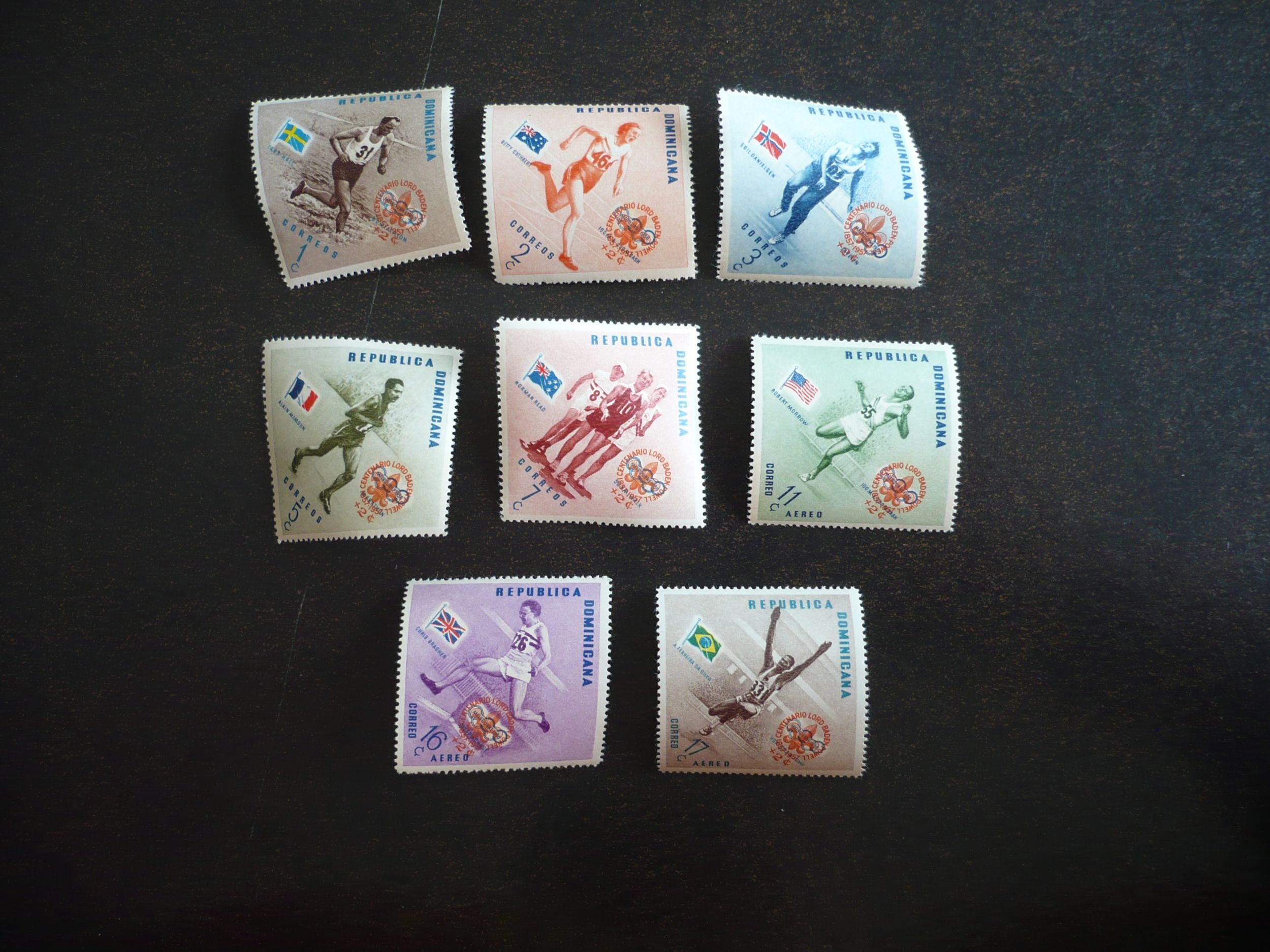 Stamps - Dominican Republic - Scott#B6-B10,CB4-CB6 - Mint Hinged Set of ...