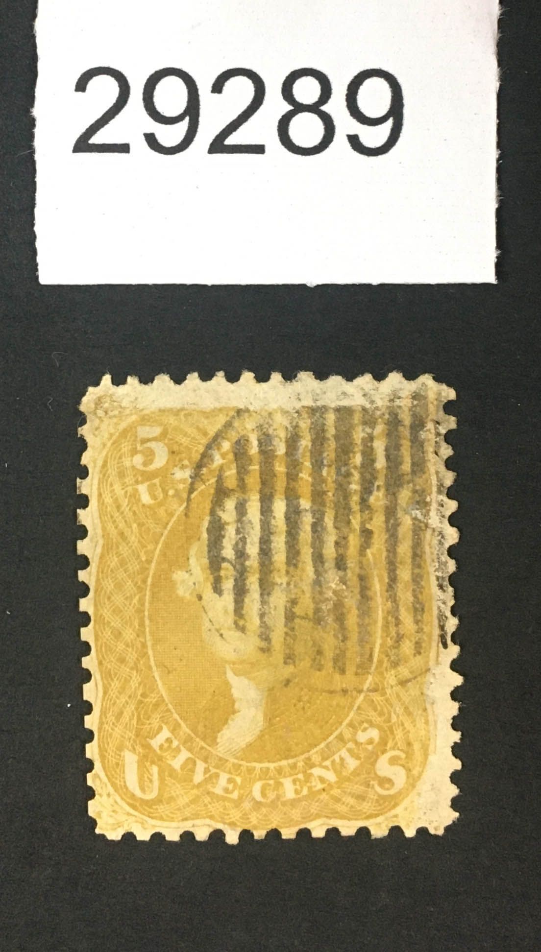 US Stamps # 67b Olive Yellow Used $4,000 LOT #29289 | United States ...