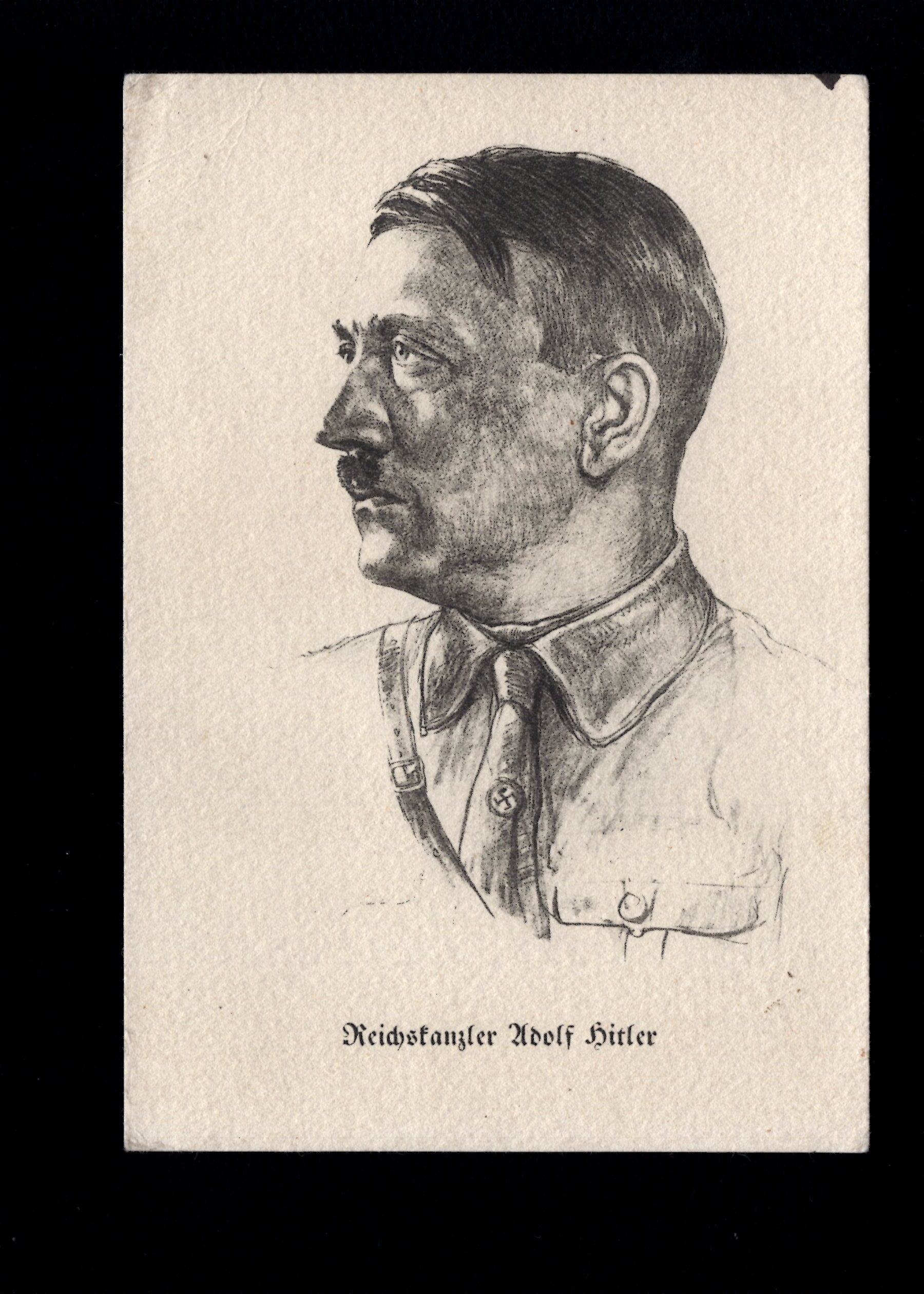 Hitler Printed Drawing 1933 NSDAP Souvenir For District Fuhrer School ...