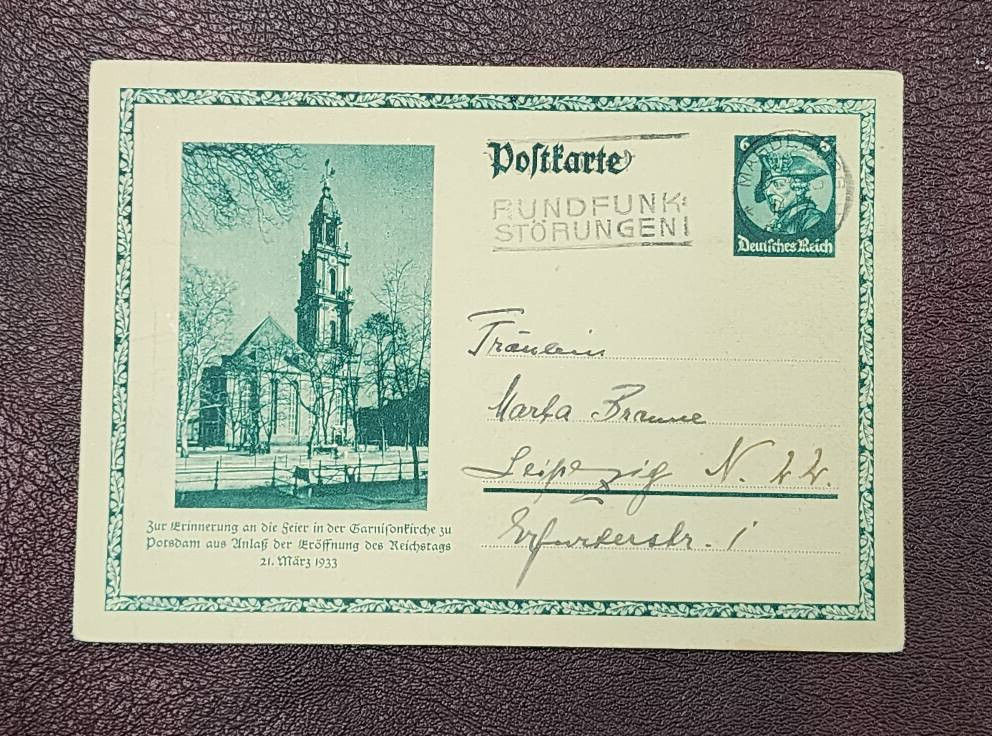 WWII WW2 Germany Third Reich postcard Potsdam church WAGNER special ...