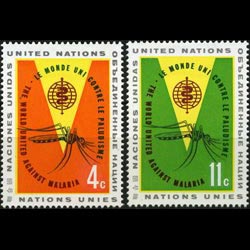 UN-NEW YORK 1962 - Scott# 102-3 WHO Malaria Set of 2 NH | Worldwide ...
