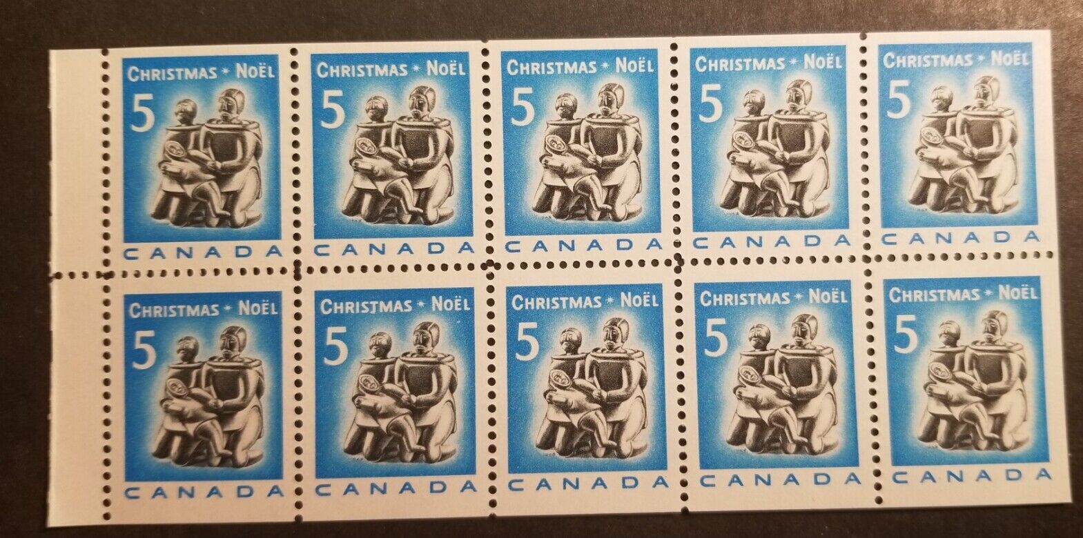 Canada Scott 488a 1968 5c Christmas Noel Stamp Booklet Pane MNH OG Mint ...