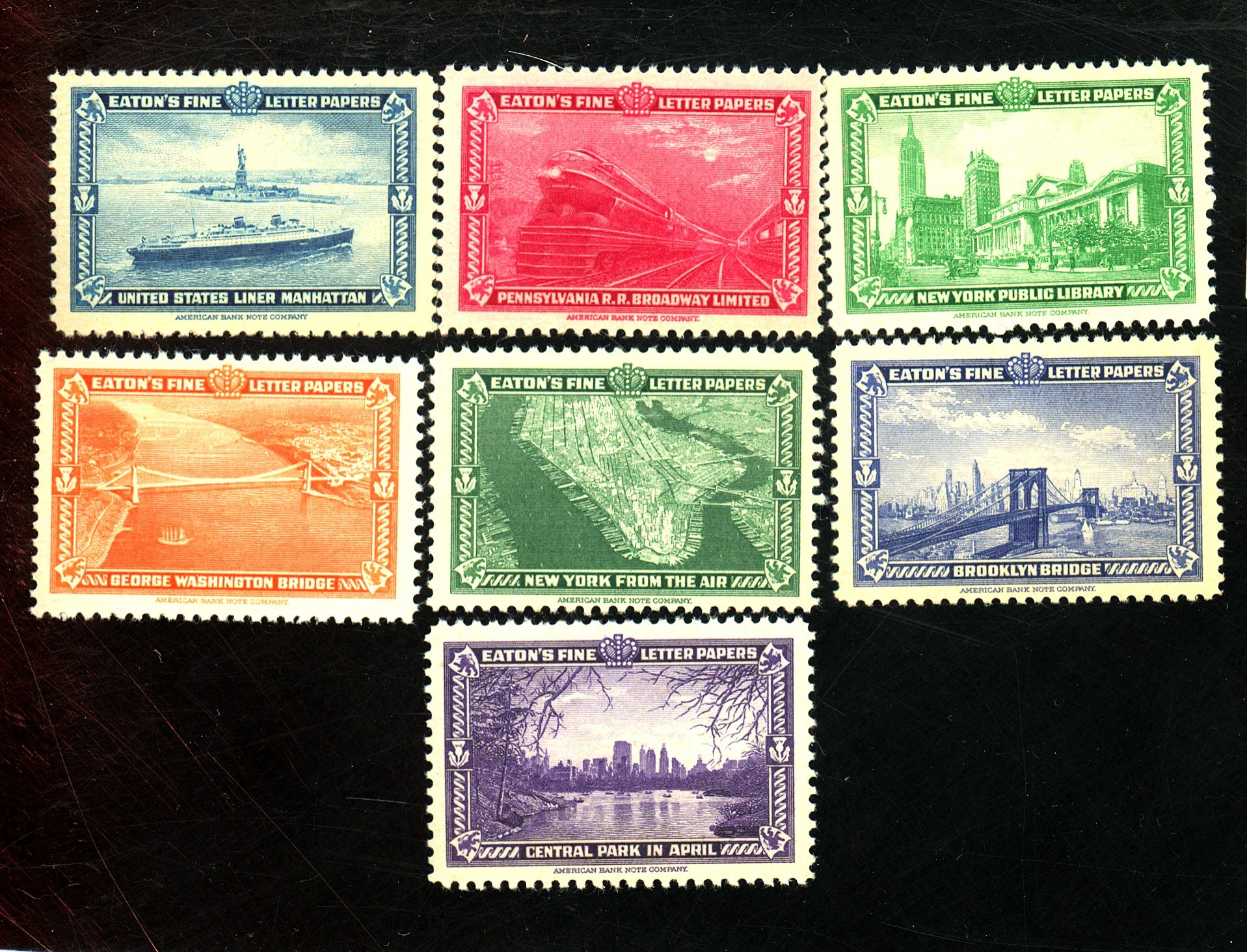 1939 Eaton Letter Papers NY (7) Mint VF NH | United States, Stamp ...