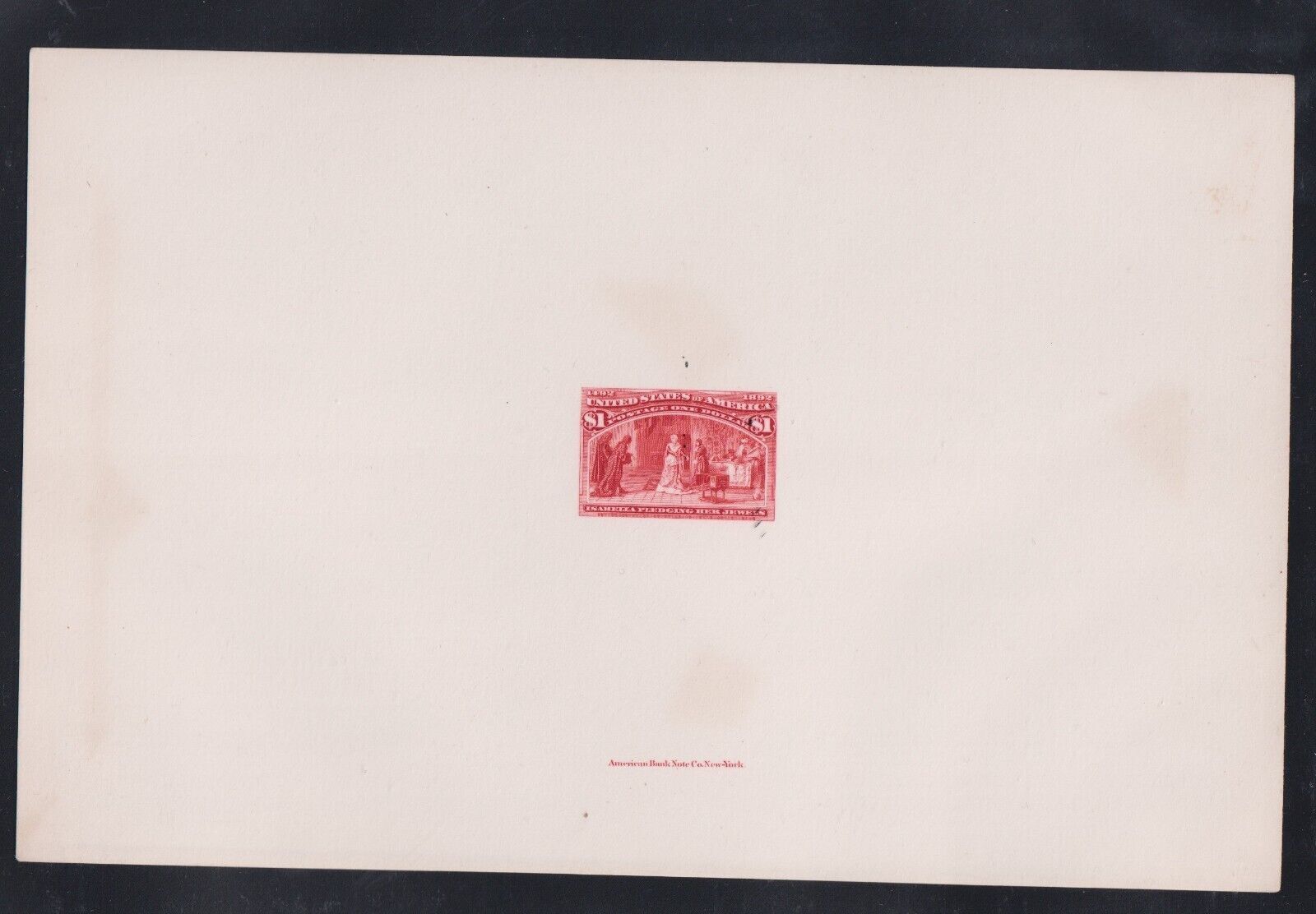 241 P1 large die proof on card scarce nice color cv $ 1100 ! see pic ...