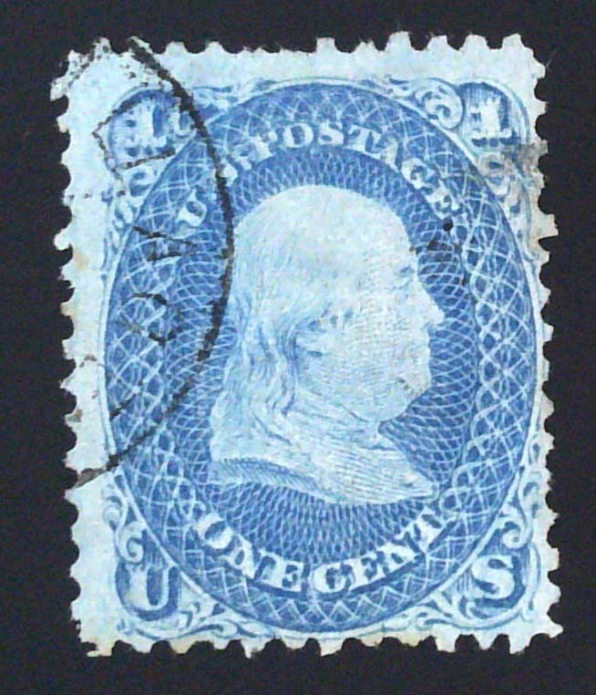 Scott#86 - VF - 1c Blue - Franklin - E-Grill - Used - 1868 | United ...