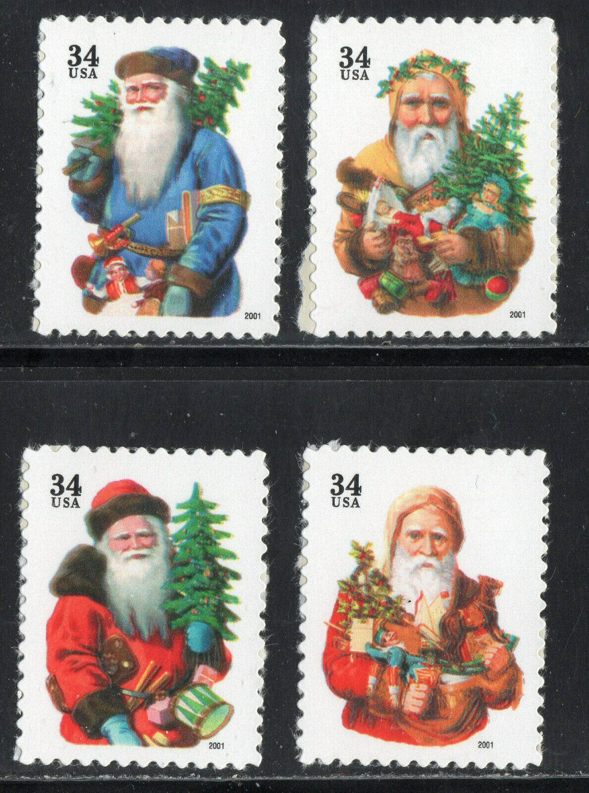 3537 - 3540 * SANTA CLAUS * U.S. Postage Stamps Set Of 4 MNH | United ...