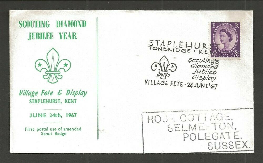 1967 Great Britain Boy Scout Staplehurst Scouting's Diamond Jubilee ...