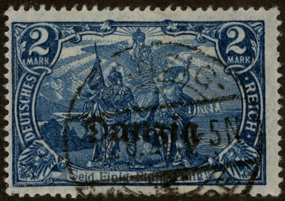 Danzig Germany 1920 Germania Mi11b Used Gdansk Overprint Expertized ...