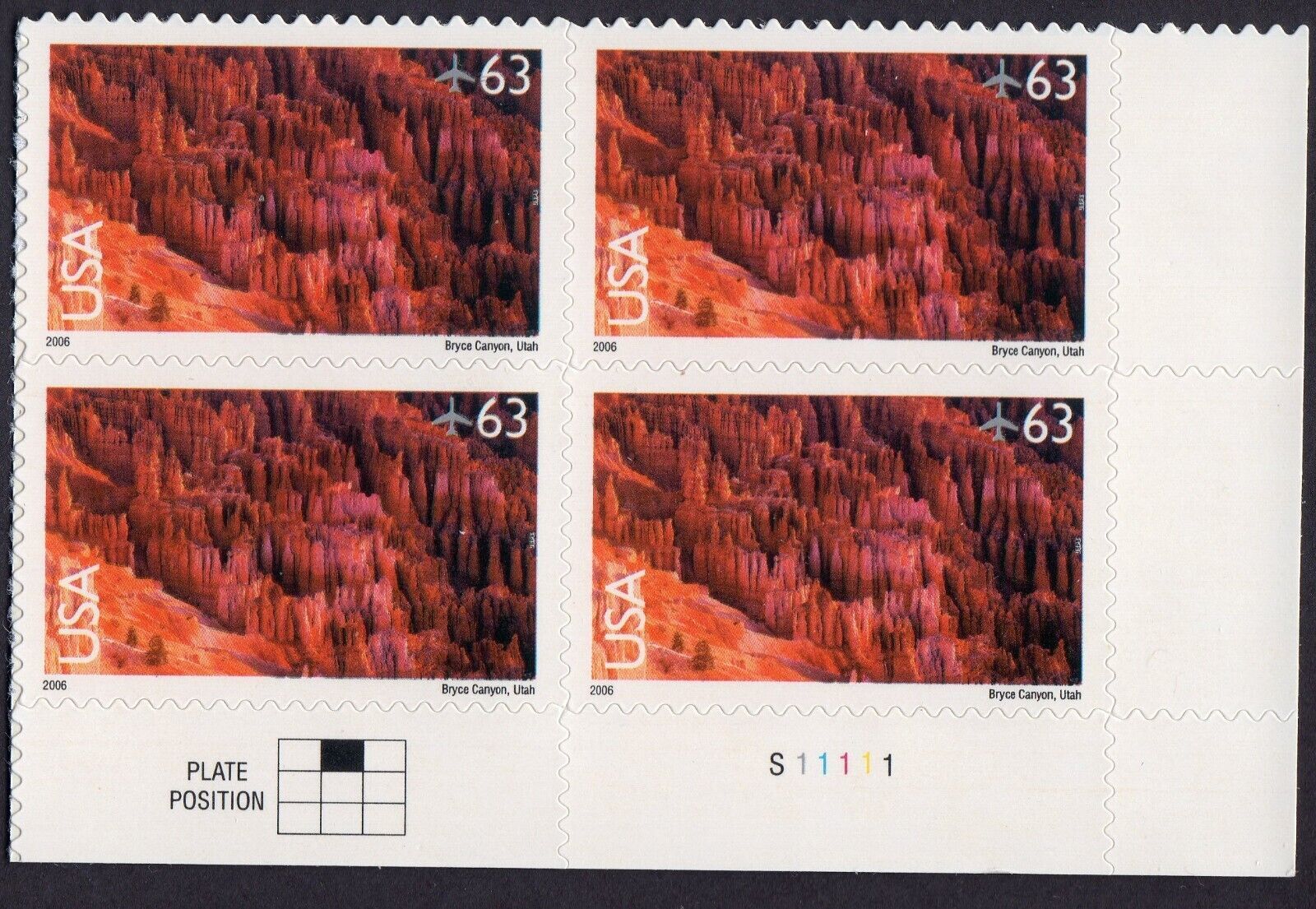 Scott #c139 Bryce Canyon Plate Block of 4 Airmail Stamps - MNH | United ...