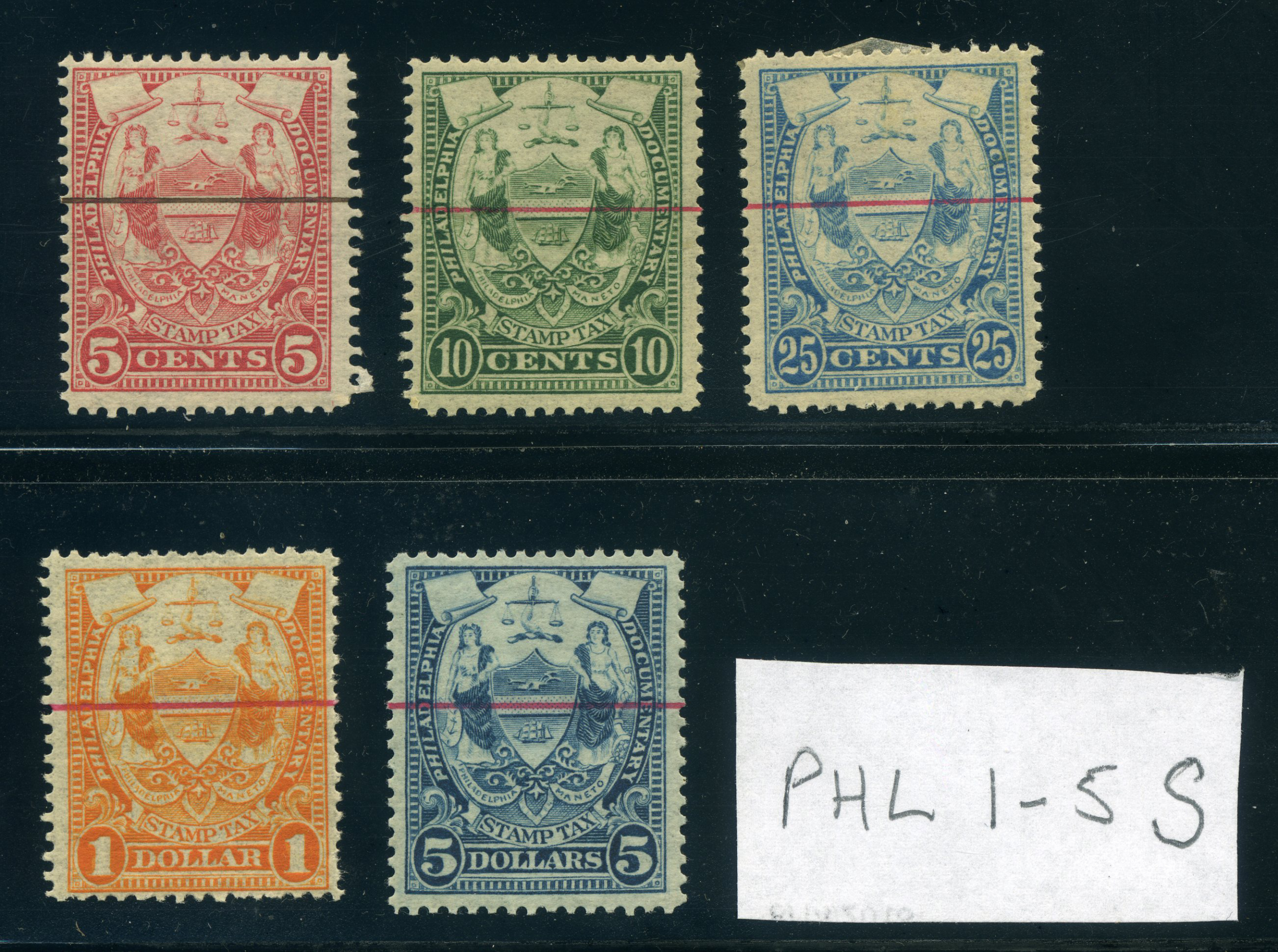 PHL1-5S - Philadelphia Documentary Stamp Tax SPECIMEN Revenues | United ...