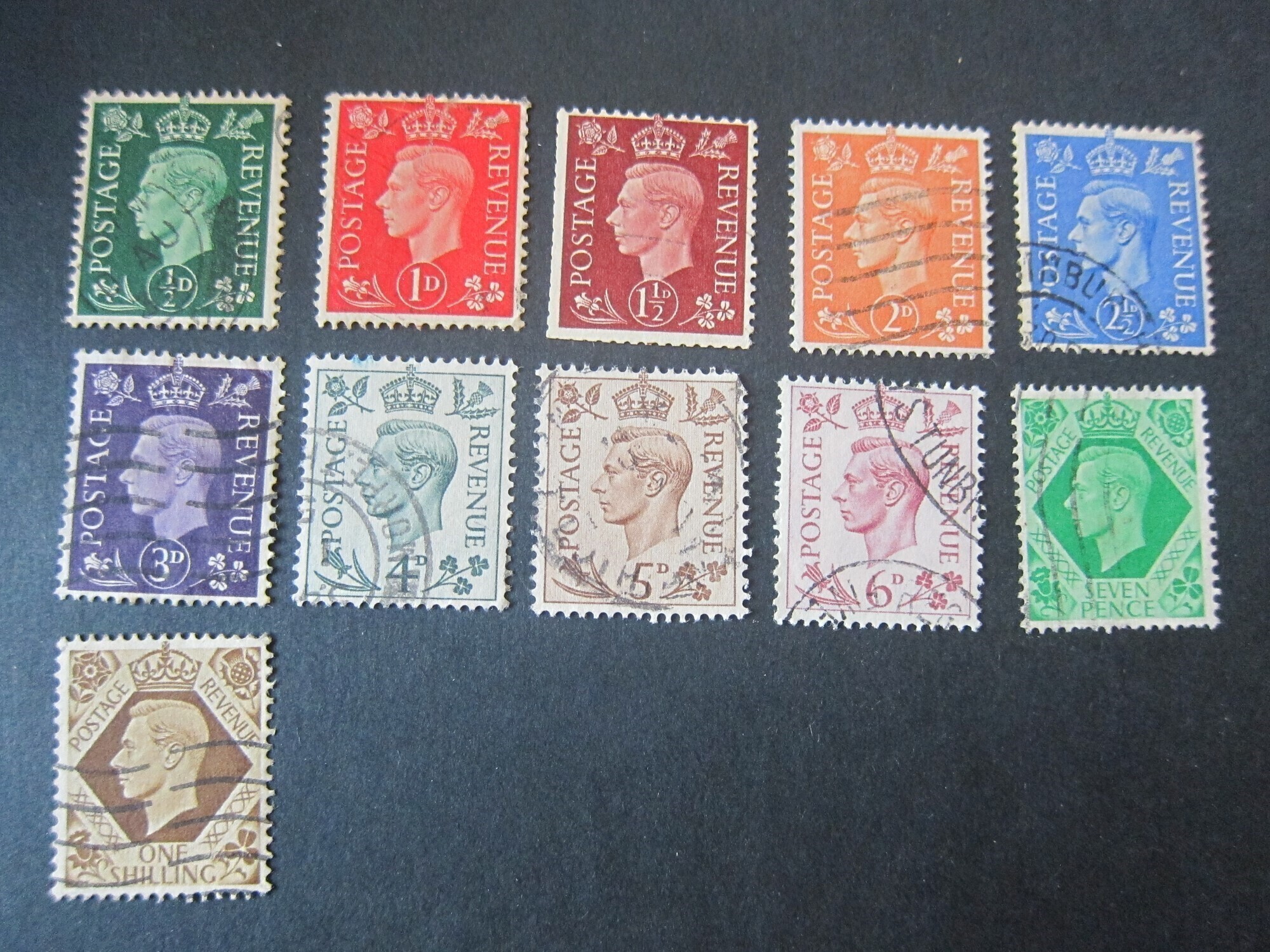 Great Britain 1937 Sc 235-44 FU | Great Britain, General Issue Stamp ...