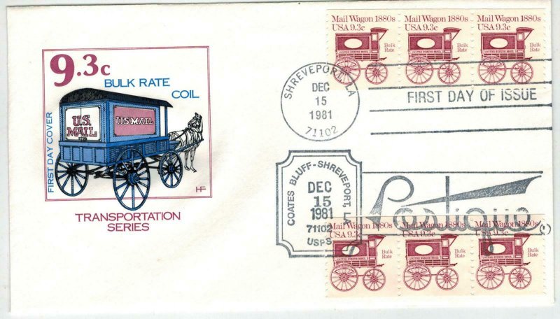 9.3c 1880s Mail Wagon FDC by Farnam DUAL CANCEL + Louisiana Postique ...
