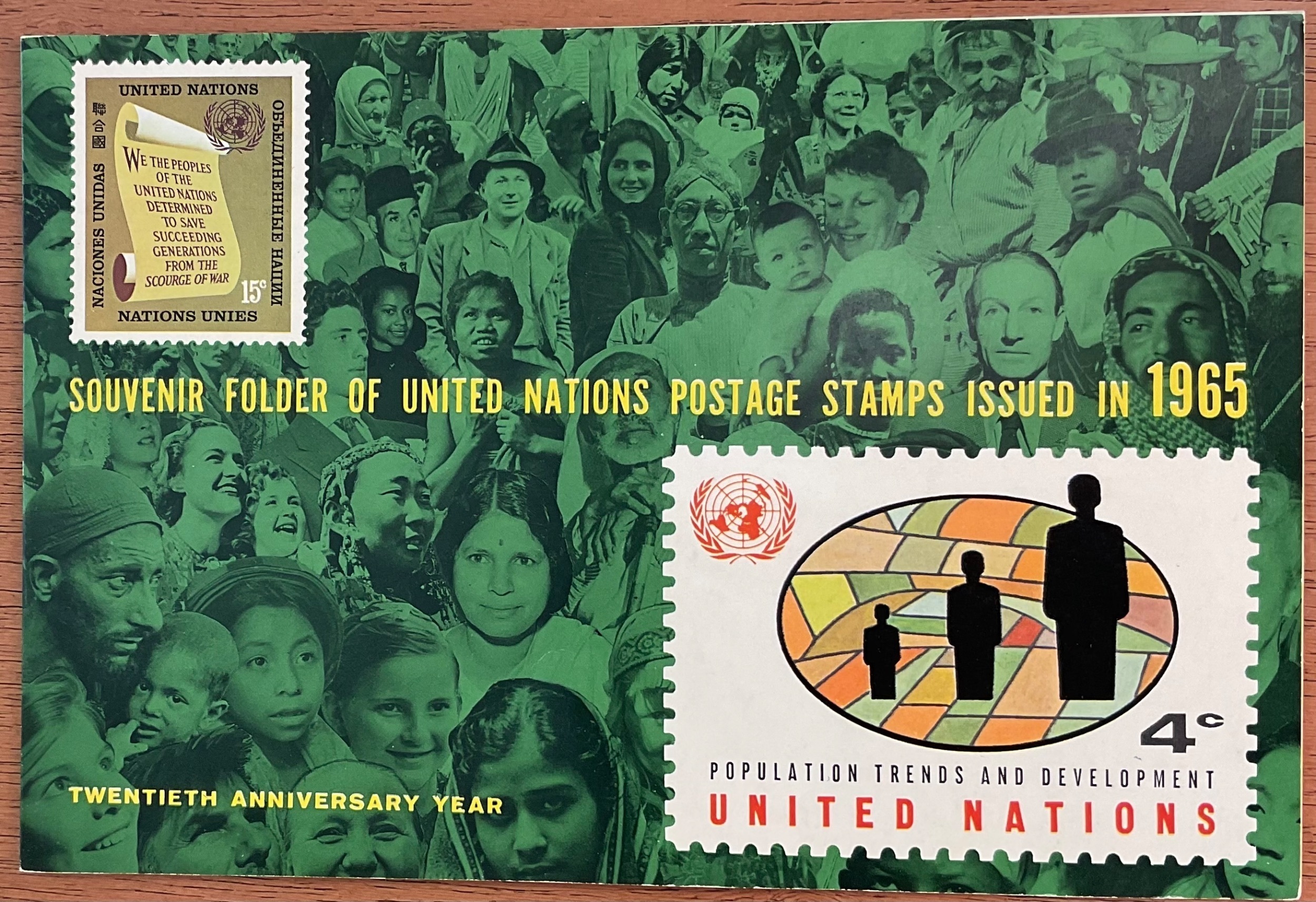 United Nations MNH #137-149 #151-153 1965 Souvenir Folder 15 Stamps L23 ...