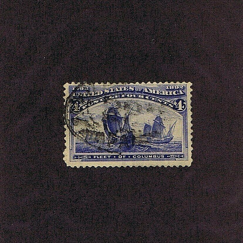 SC# 233a Rare Used 4c Fleet of Columbus 1893 PTL Double Oval CCL 2020 ...