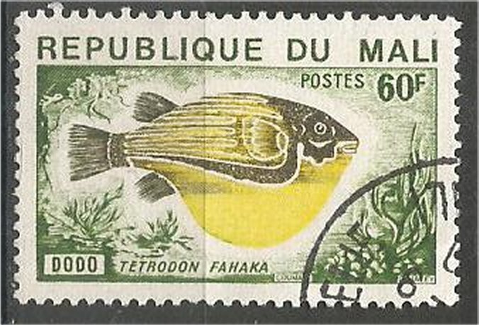 MALI 1975, used 60fr Game fish. Scott 234 | Africa - Mali, General ...