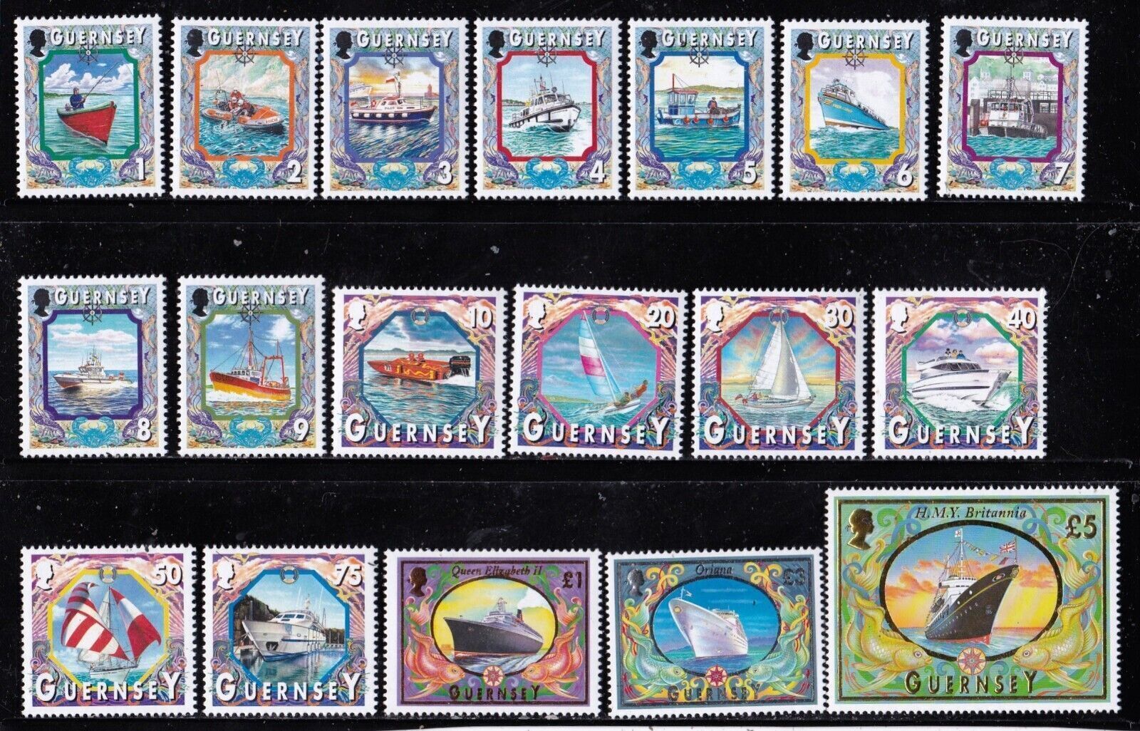 Guernsey stamps #640 - 663, MNH, full set, CV $41.00 | Great Britain ...