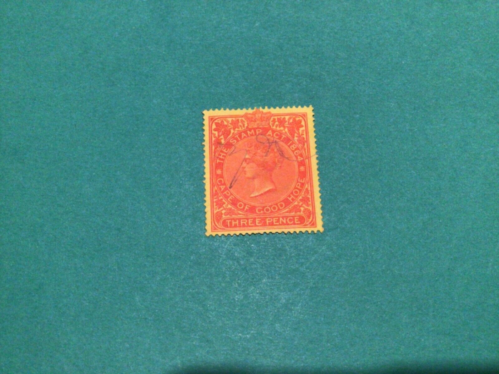 Cape of Good Hope 1878 Three pence Stamp Act issue used stamp A17143 ...