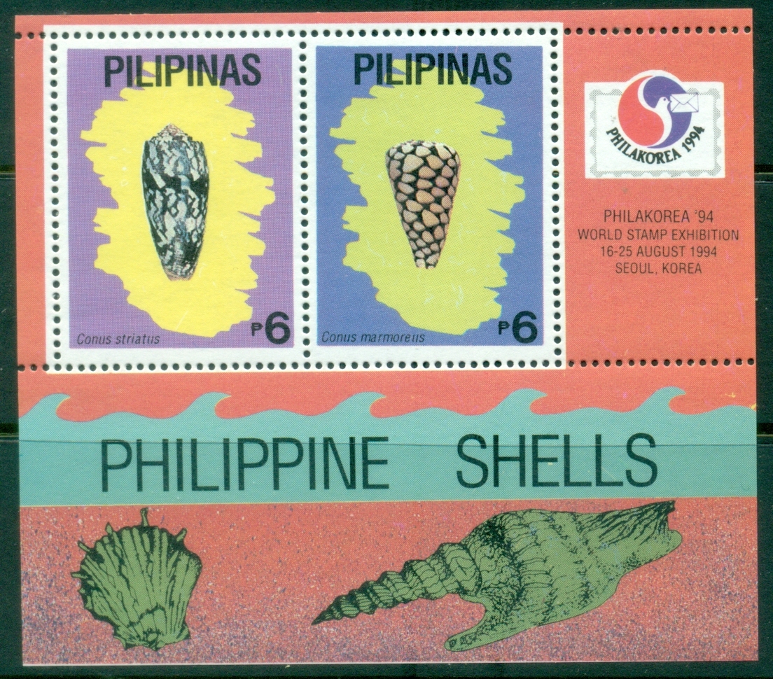 Philippines 1994 Philippine Shells MS MUH | Asia - Philippines, Stamp ...